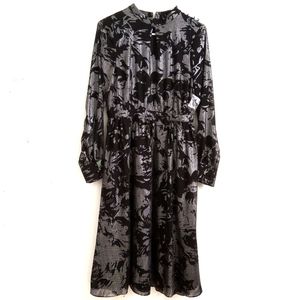 Modcloth | Dresses | Modcloth More To Adore Black Silver Midi Dress M ...